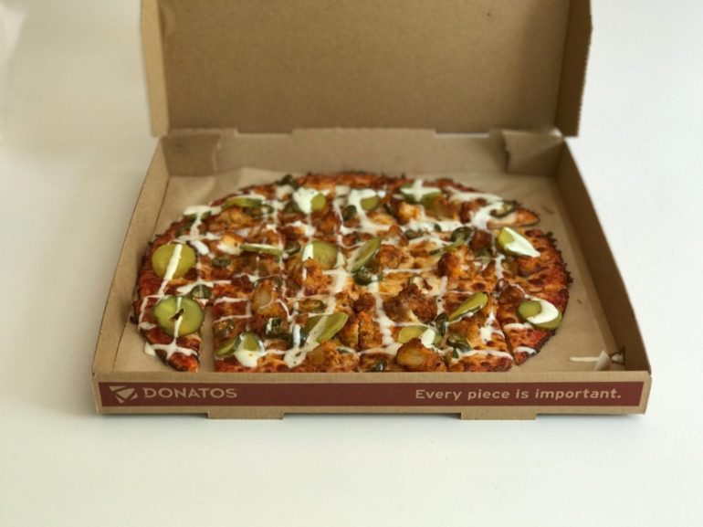 Donatos' Hot Chicken Pizza Is The Most Confusing Pizza You'll Ever Eat