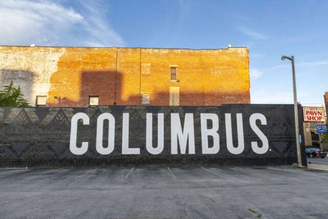 The Columbus Color Wall Mural Downtown Is The Happiest Photo Op In Town