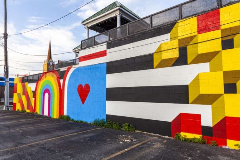 The Columbus Color Wall Mural Downtown Is The Happiest Photo Op In Town