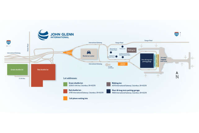 John Glenn Columbus International Airport Opens New Cell-Phone Lot ...