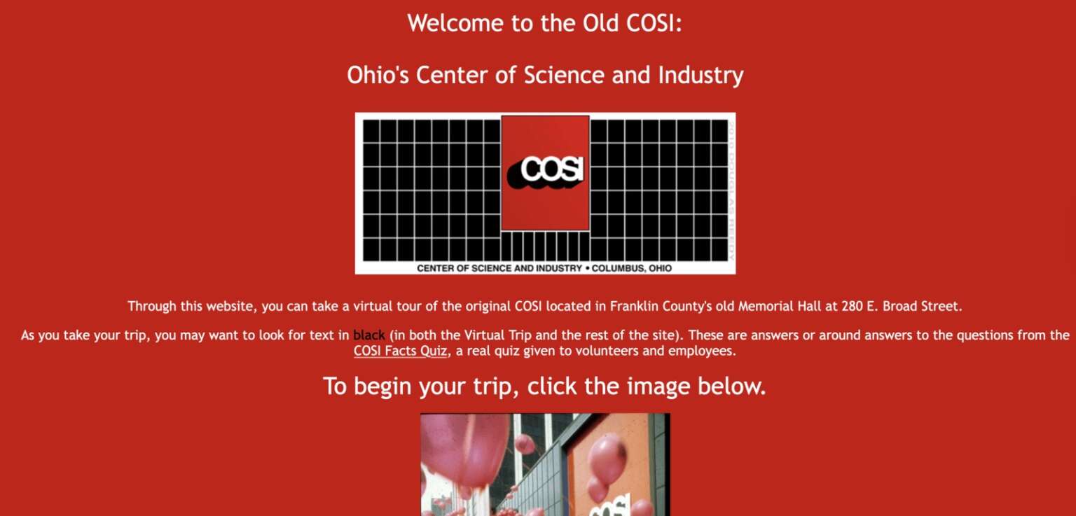 A Nostalgic, Retro Website Is Bringing Old COSI Back To Life
